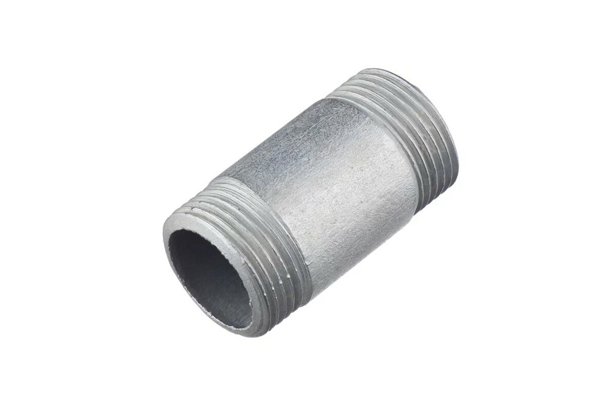 Бочонок 1 НР(ш) х 1 НР(ш) стальной оцинкованный, наружная резьба