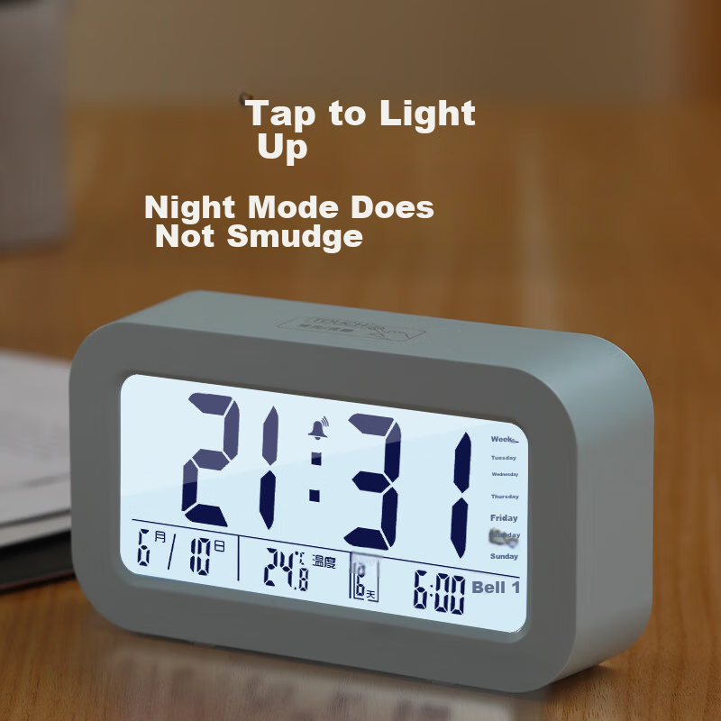 Kangbasiduo Multifunctional Electronic Alarm Clock, Student-Specific Wake-Up Device, Digital Clock, Student And Children's Alarm Clock, 801 Blue