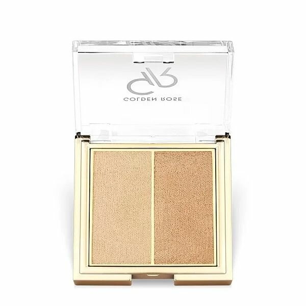 Golden Rose Хайлайтер для лица палетка So Glow! Highlighter Duo, тон 102
