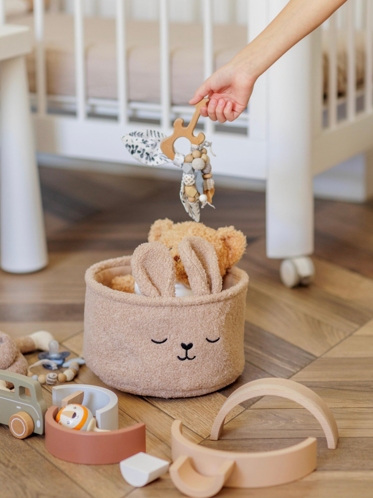 Корзина для игрушек "Мишка Тедди", складная, 1 секция, цвет коричневый — фото 1