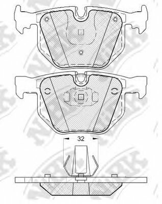 Колодки тормозные дисковые зад NIBK PN0228