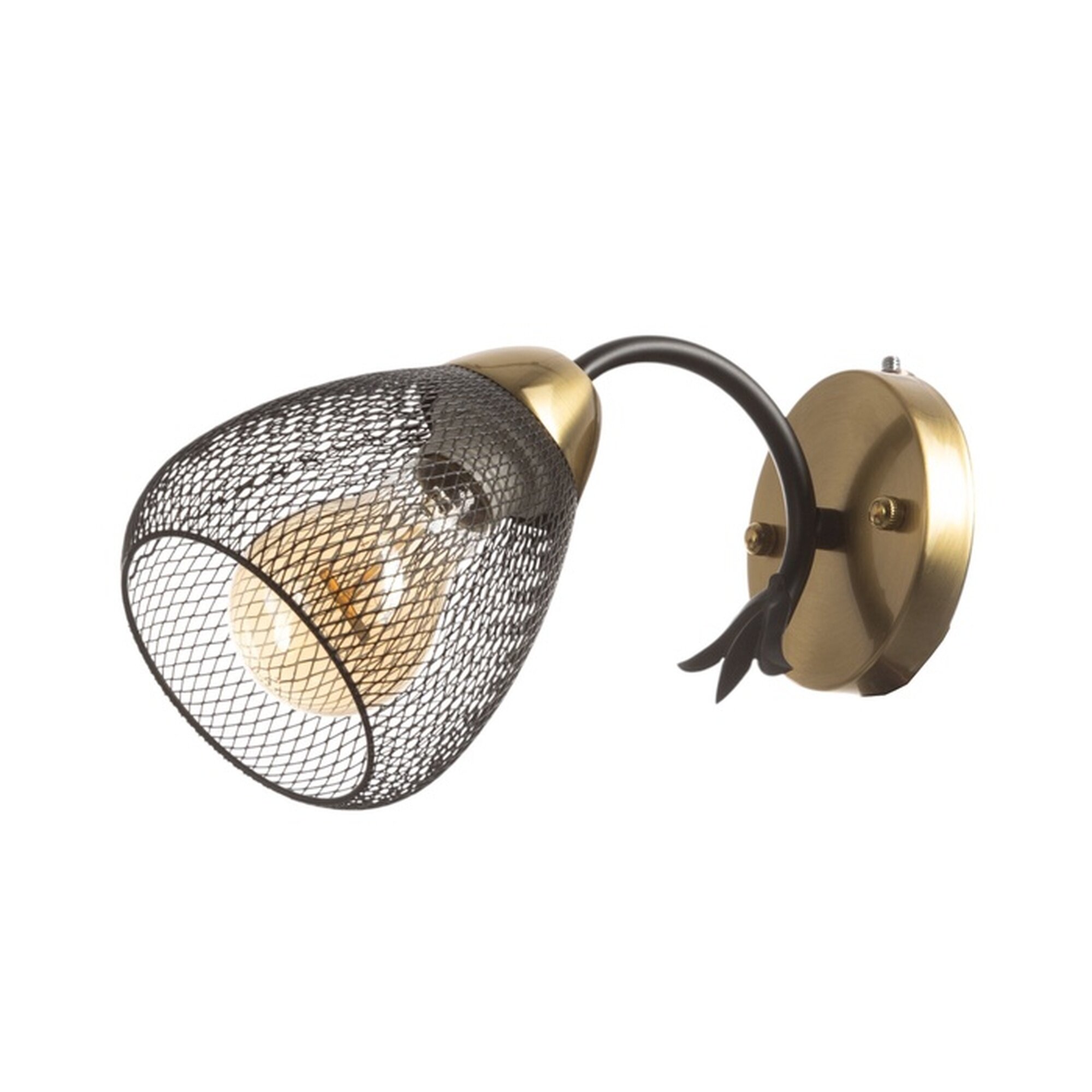 Бра BayerLux "Дассе", E27, 40 Вт, металл, черный/бронза, 24x13x14 см