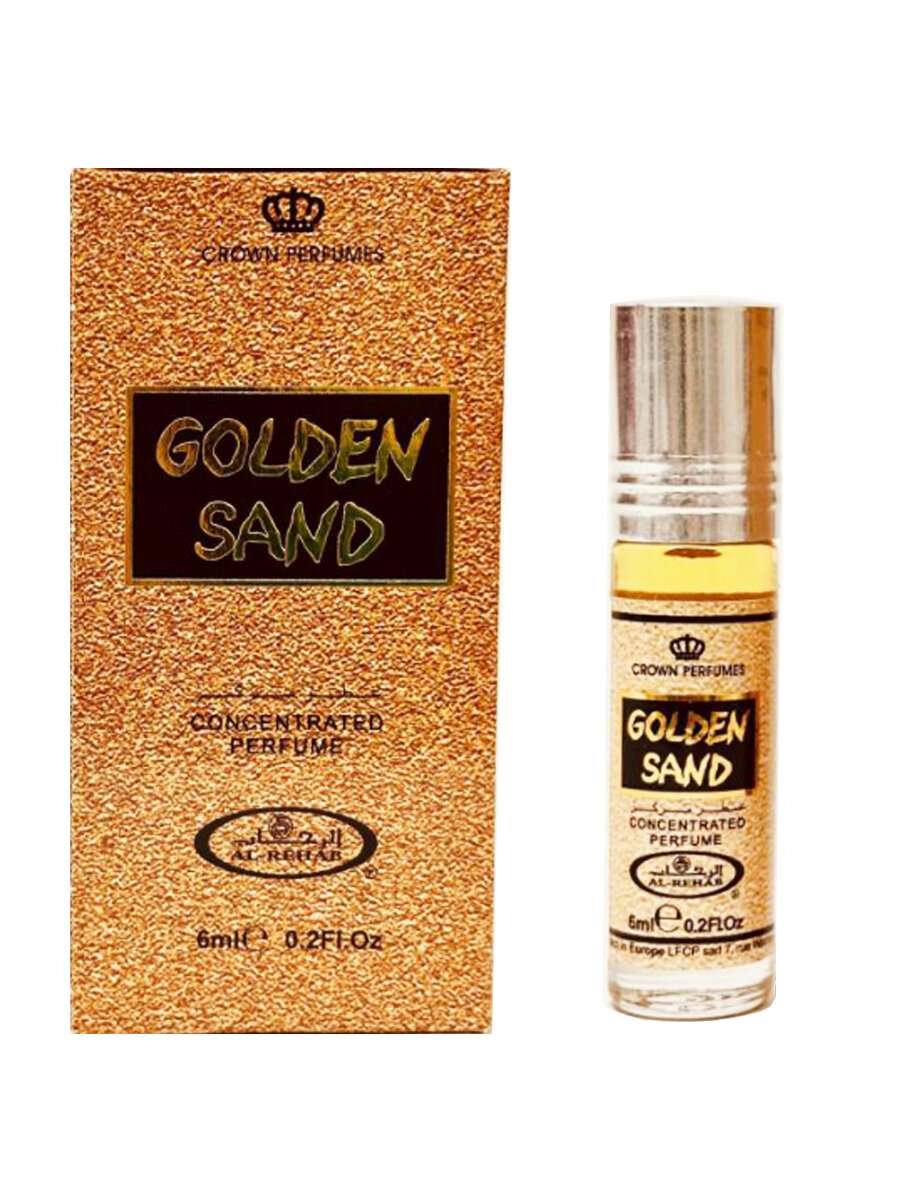Духи масляные для женщин Crown Perfumes Golden Sand, восточный, древесый, 6 мл