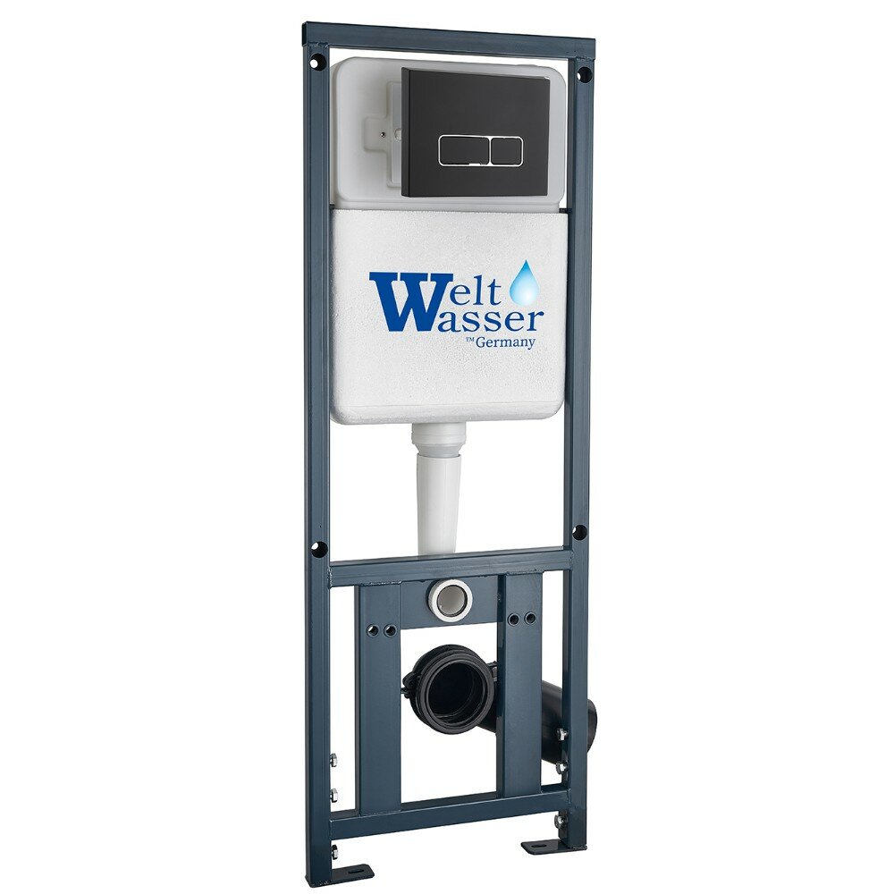 Инсталляция для унитаза WeltWasser Marberg 10000011212 с черной кнопкой