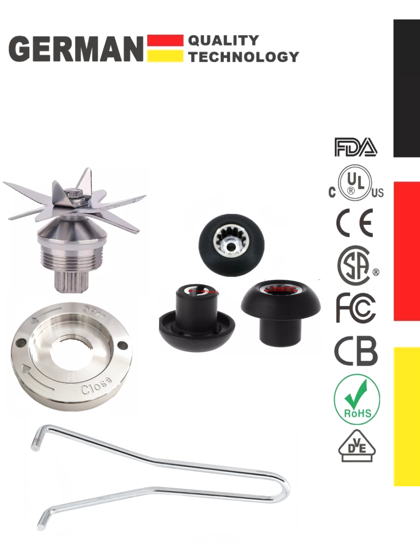 Нож для блендера, муфта, шайба, ключ. Запасные части для блендера.