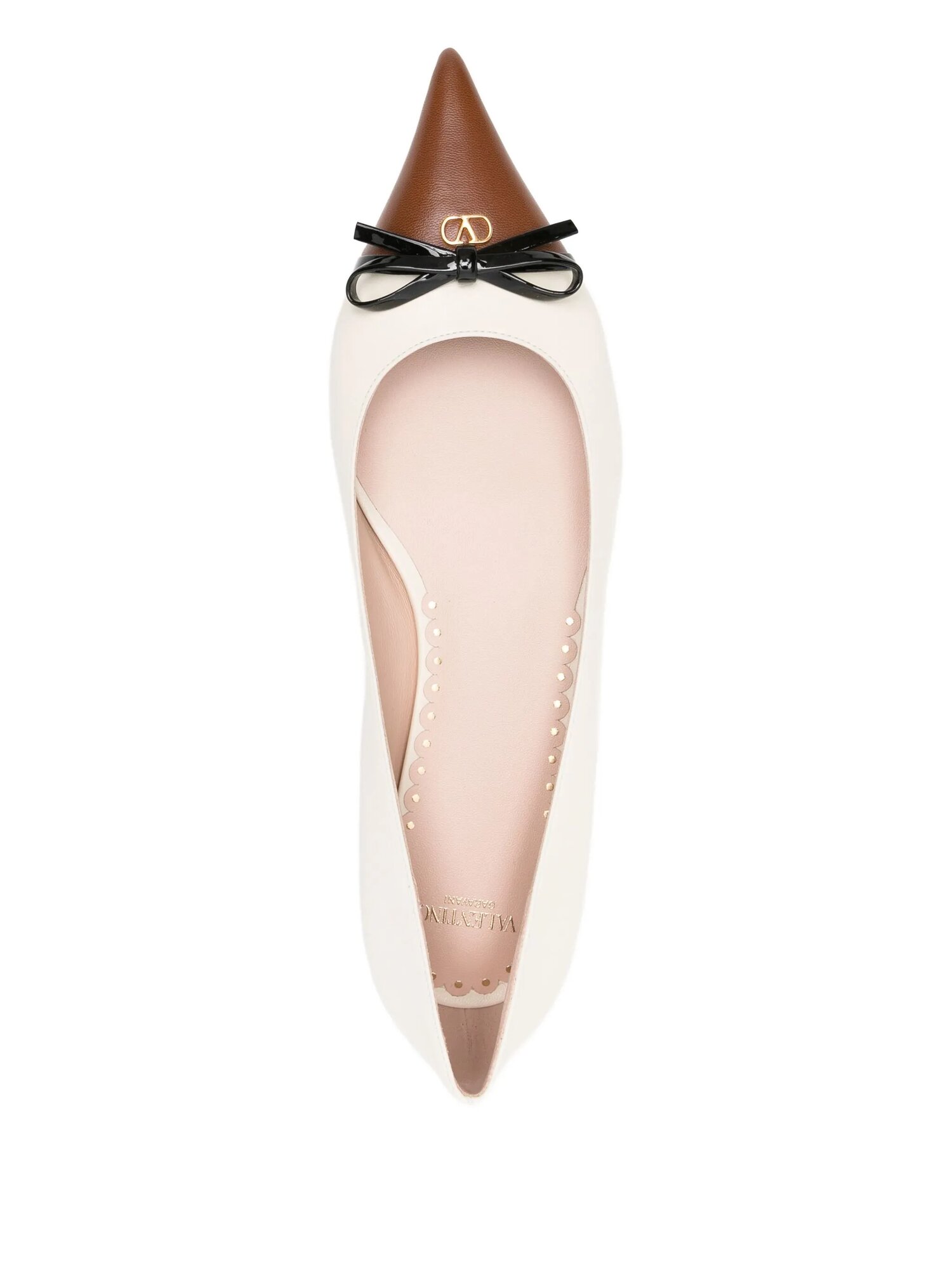 Балетки Valentino Leather ballet flats, размер 37, белый — фото 1