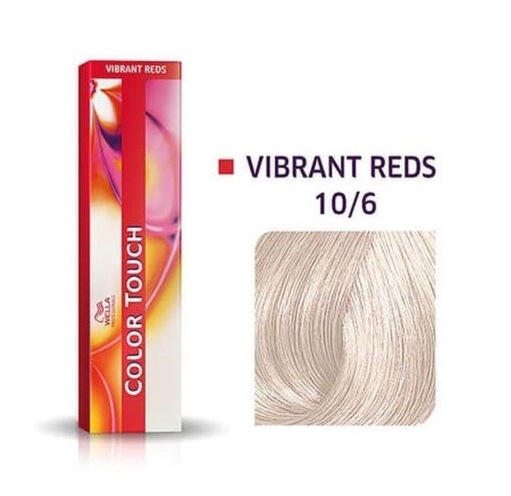 Крем-краска Wella Color Touch 10/6, розовая карамель , стойкая, для закрашивания седины, 60мл