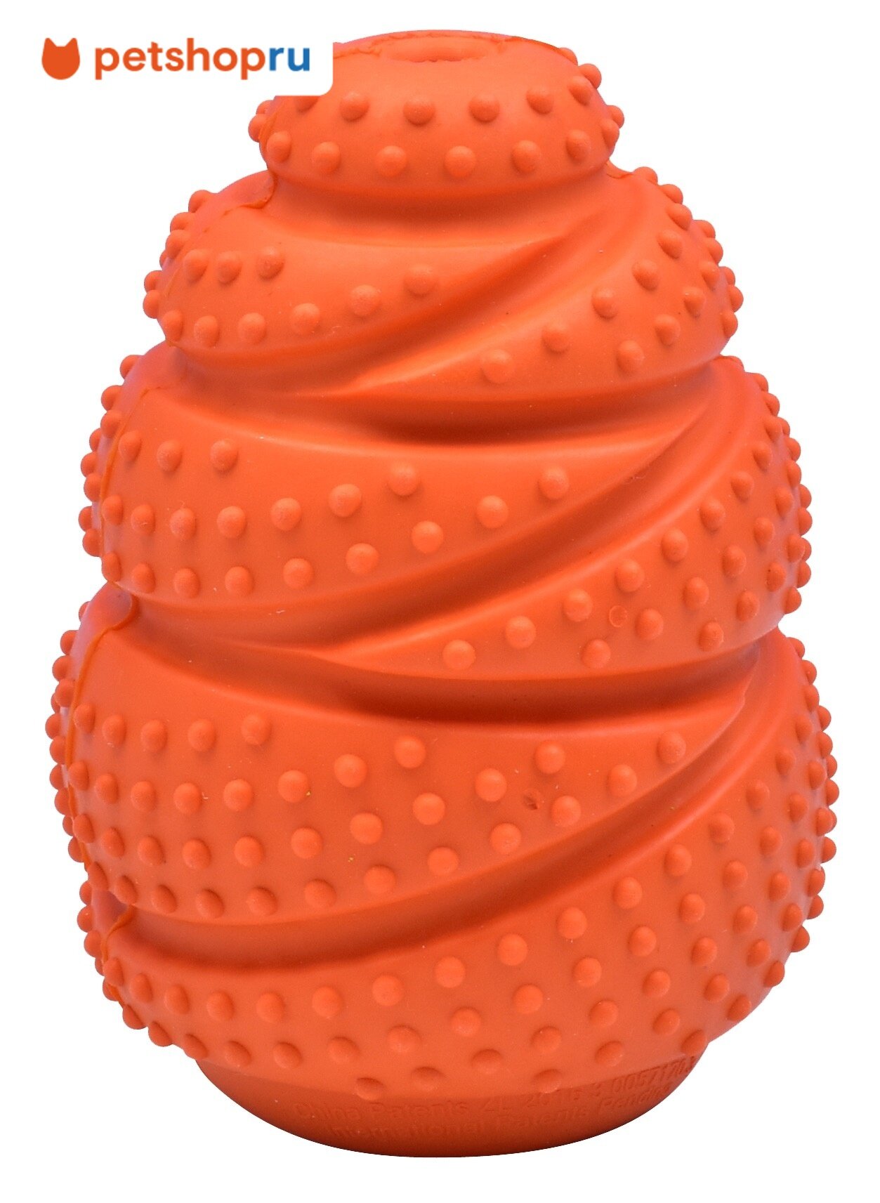 Ferribiella аксессуары Плавучая игрушка для собак "1000кг", 7,3 см, резина, оранжевая