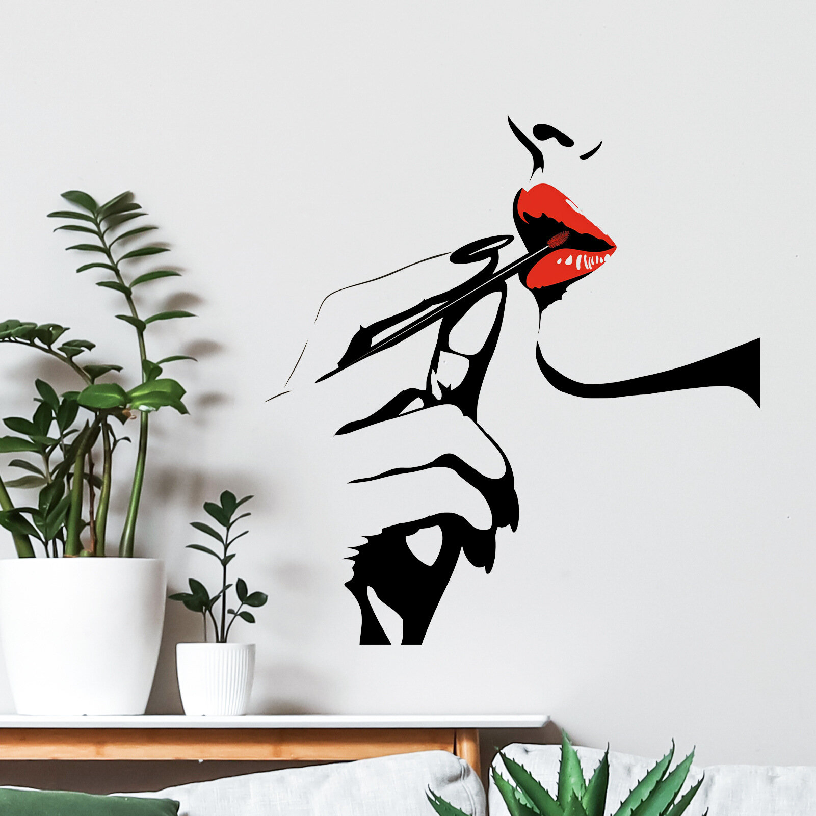 Наклейки на стену с изображением сексуальных красных губ, настенные наклейки с помадой, смелое искусство макияжа, настенные украшения из ПВХ для спальни, гостиной, салона красоты и студии красоты, съемный настенный декор