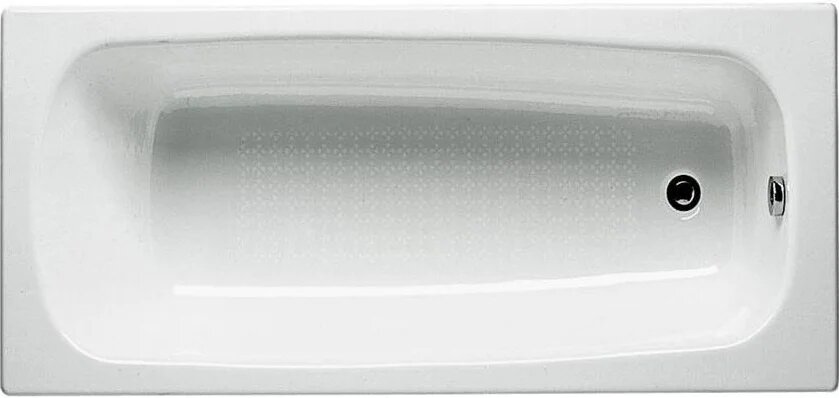 Чугунная ванна Roca Continental Continental 21291100R 170x70, на ножках, 182 л, пристенная, встраиваемая, прямоугольная, белая, глянцевая, антискользящее покрытие, в современном стиле