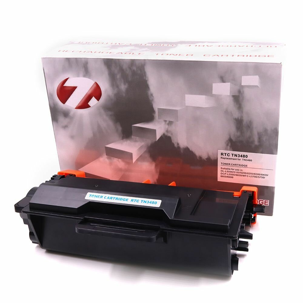 Тонер-картридж 7Q TN-3480 для Brother HL-L5000 (Чёрный, 8000 стр.)