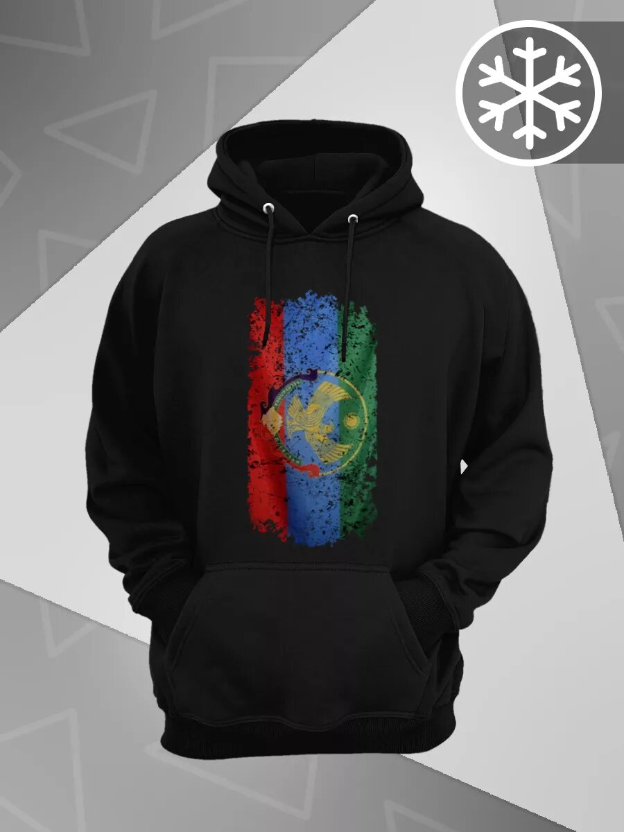 Республика Дагестан Махачкала Сулак Хасавюрт Флаг Страны Черное 5XL HU-GA26P1/BL-5XL