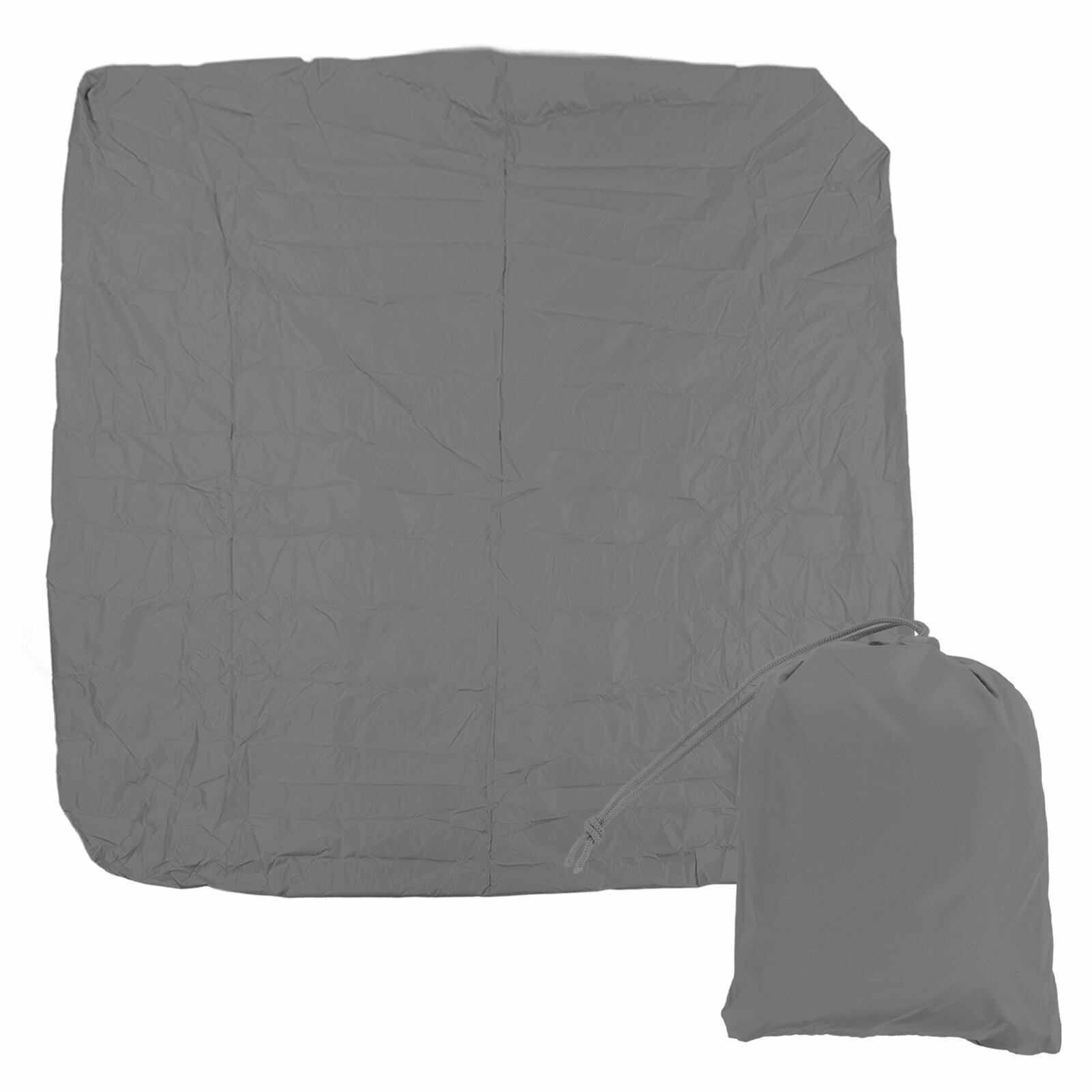 SPA Cover Square Waterproof 190 Silver Coated Polyester Taff Weather Resistant Hot Tub Protector for Bathtub 231x231x30cm/90.9x90.9x11.8in Grey