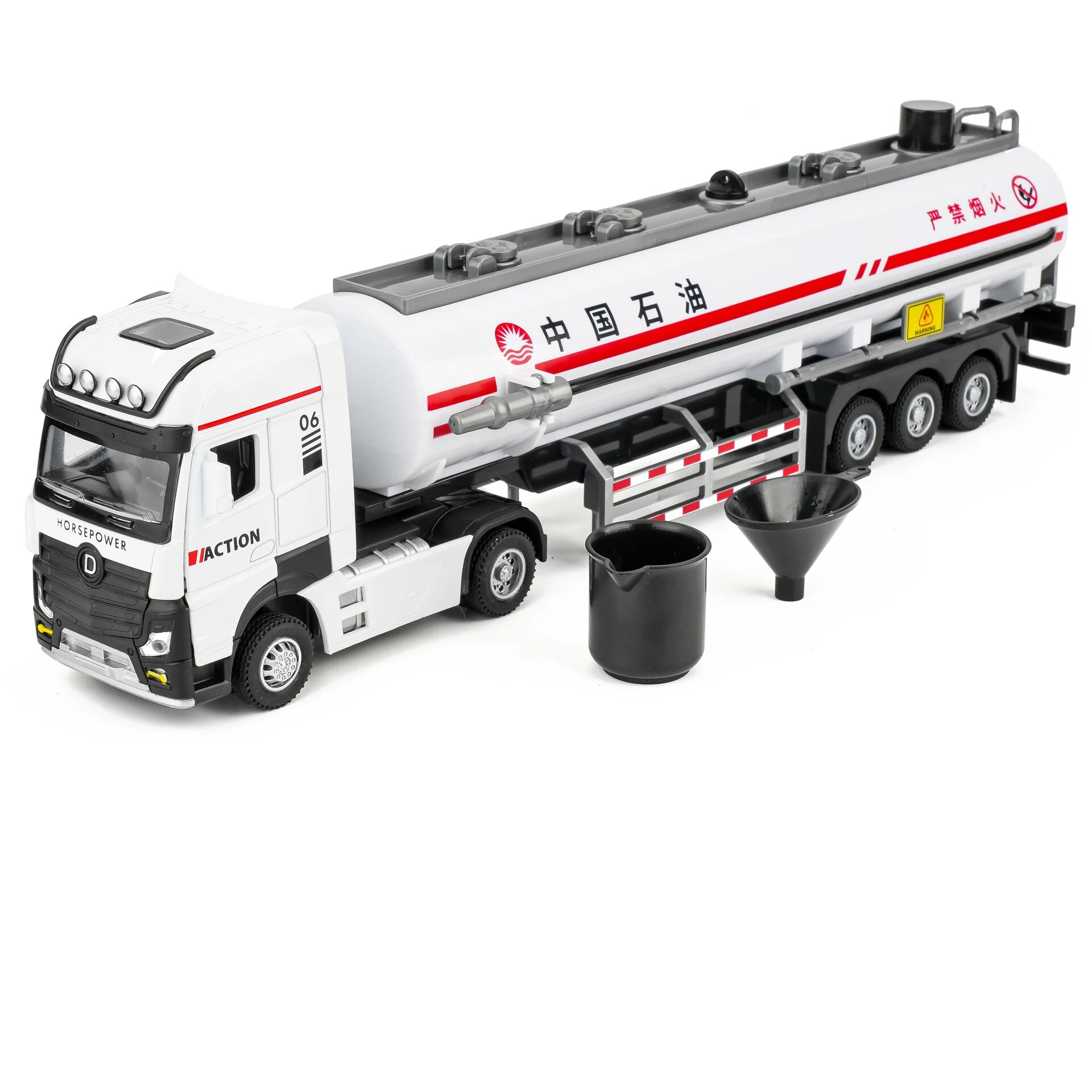 Коллекция 1/50 года, литый металлический контейнер, грузовик, транспортная модель автомобиля, инженерный грузовик из сплава, грузовик, полуприцеп, модель автомобиля, детская игрушка, Oil tank truck white