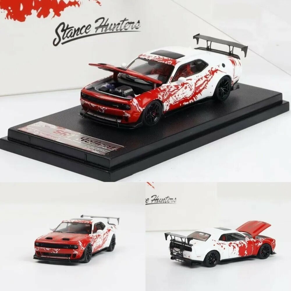 Stance Hunters-SH 1/64 Dodge Challenger SRT Hellcat Эксклюзивная кастомизированная модель автомобиля из литого металла