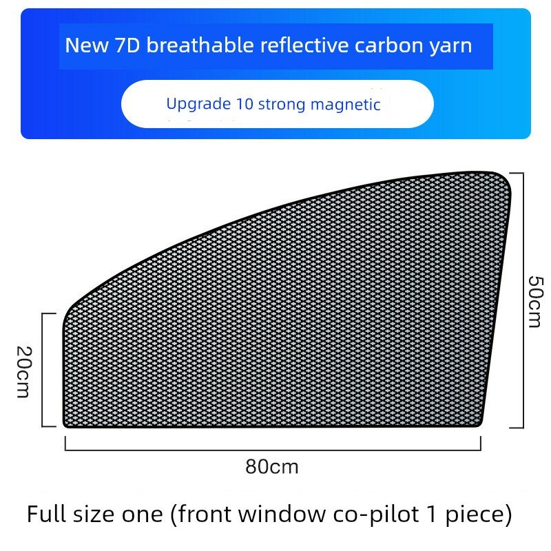 Магнитная сетка-шторка на окно автомобиля: защита от солнца, света и насекомых 10 мощных магнитов – 1 штука для