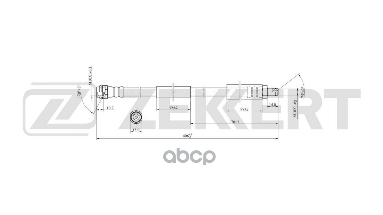Шланг тормозной передний MB E-Class (W211 S211 VF211) 02- S-Class (W220) 98- CLS (С219) 04- Zekkert арт. bs-9534