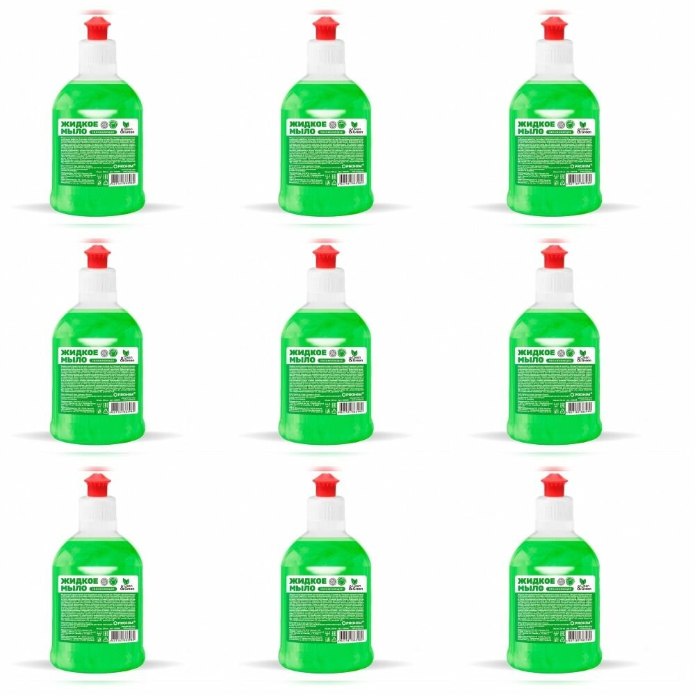 Clean&Green Жидкое мыло с ароматом яблока, 250 мл, 9 шт.