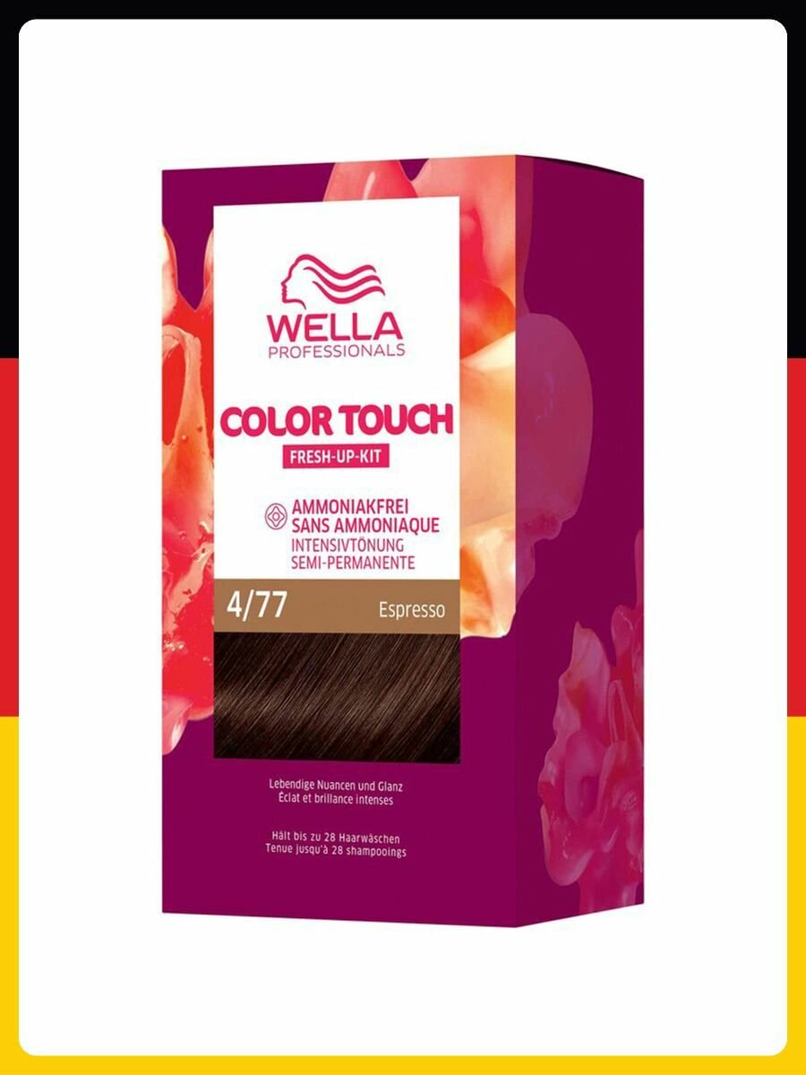 Краска для волос Color Touch Fresh-Up-Kit 4/77, средне-коричневый, интенсивный