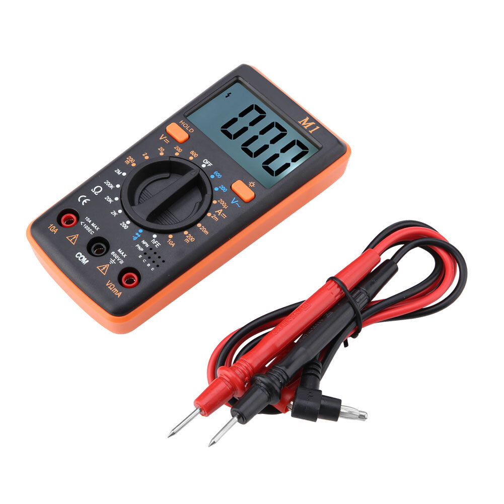 Цифровой мультиметр-тестер напряжения, тока, сопротивления ANENG M1DC/AC 0℃-50℃ (оранжевый)