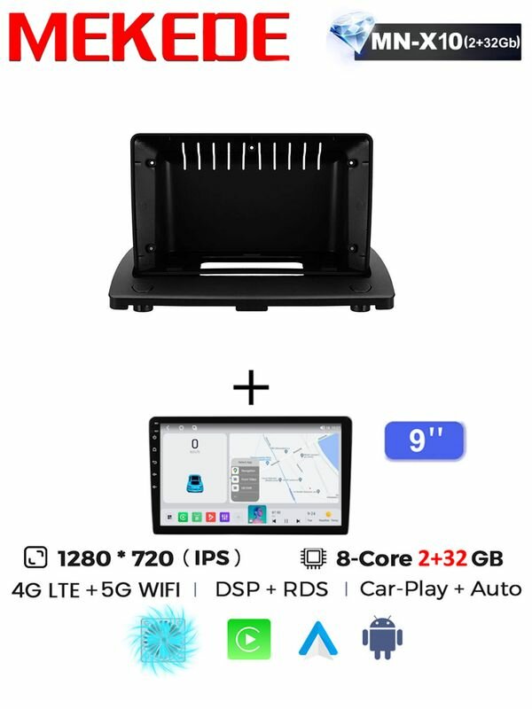 Магнитола 9" Mekede MN X10 Pro 2/32 Gb Volvo XC90 C 2002-2014 carplay
