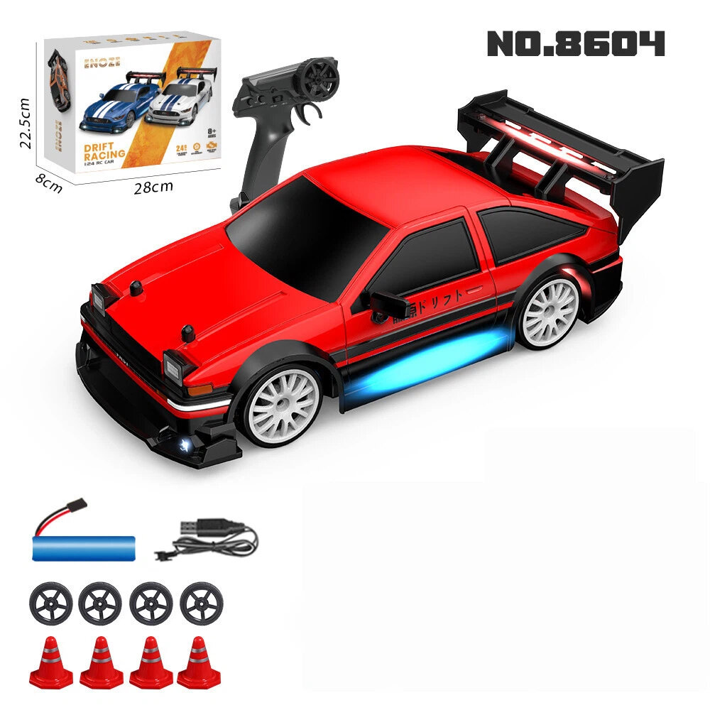 Детский гоночный автомобиль с дистанционным управлением, модель 1:24RC AE86, полноприводный дрифтерный автомобиль