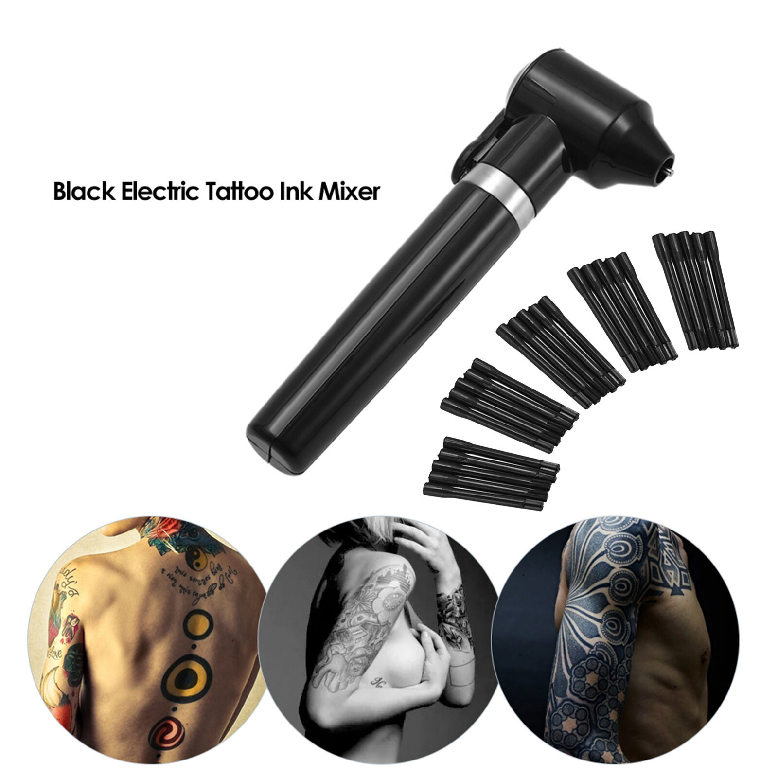 Электрический миксер для чернил для татуировки, блендер, пигментный миксер, подводка для глаз, бровей, губ, перманентный макияж для чернил для татуировки, чашки с 50 шт. пигментных чернильных палочек