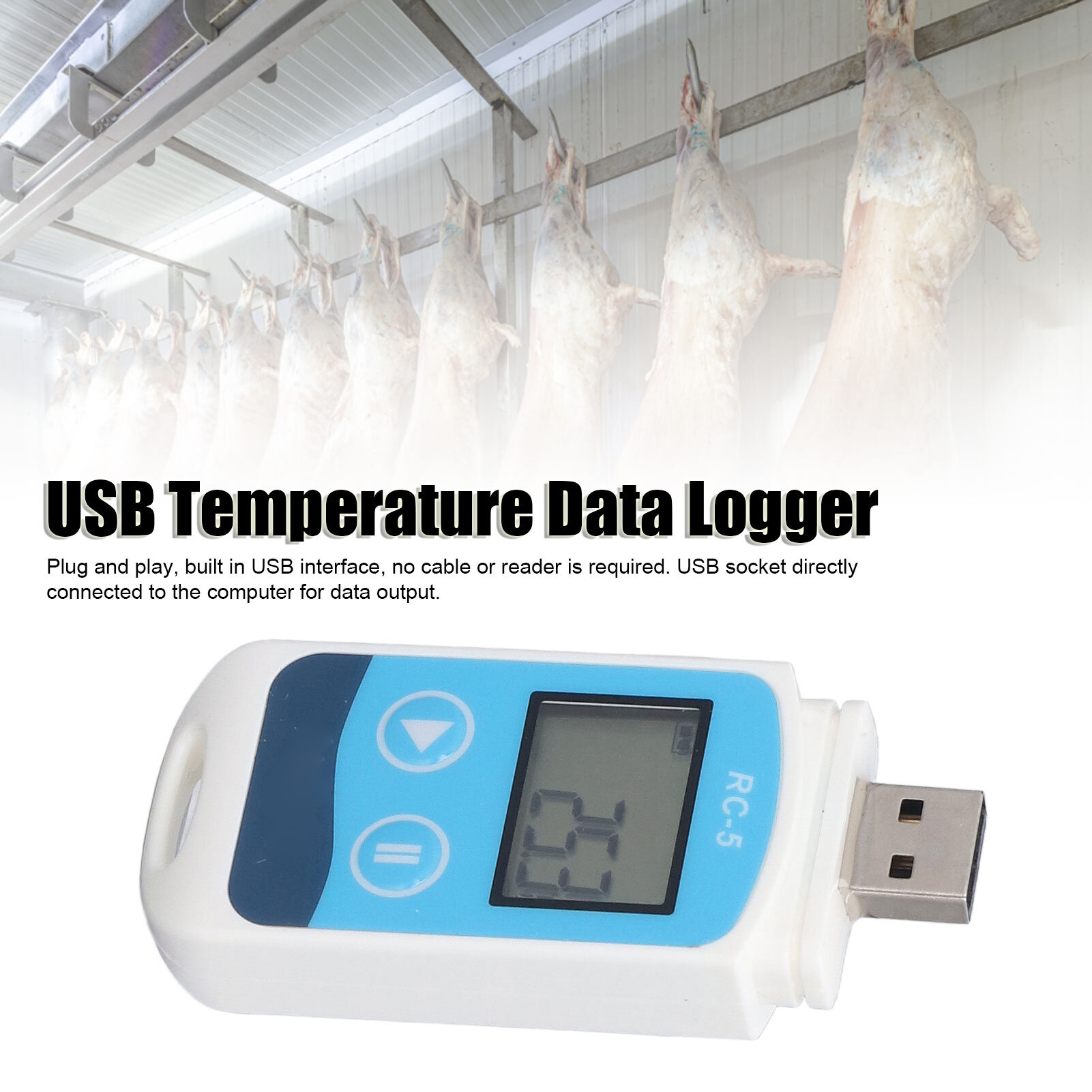 USB-регистратор данных о температуре IP67, водонепроницаемый, 32000 показаний, регистратор данных о температуре для холодной цепи