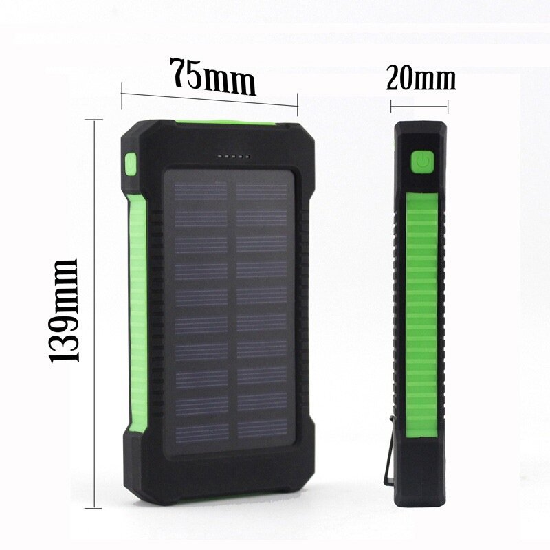 Прямые продажи с завода: солнечный power bank с компасом 20000 мАч, универсальный водонепроницаемый внешний аккумулятор для телефонов. Завод Jiatuo, полимерный аккумулятор 1260100, полная емкость 20000 мАч, фактическая 10000 мАч.