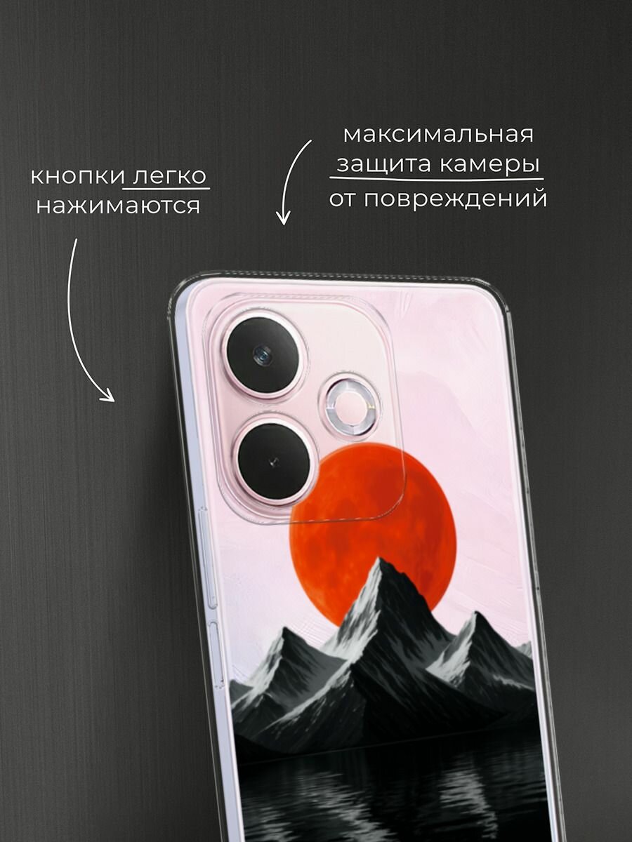 Силиконовый чехол на Oppo A5 Pro / Оппо А5 Про с принтом Черная гора 3 — фото 1