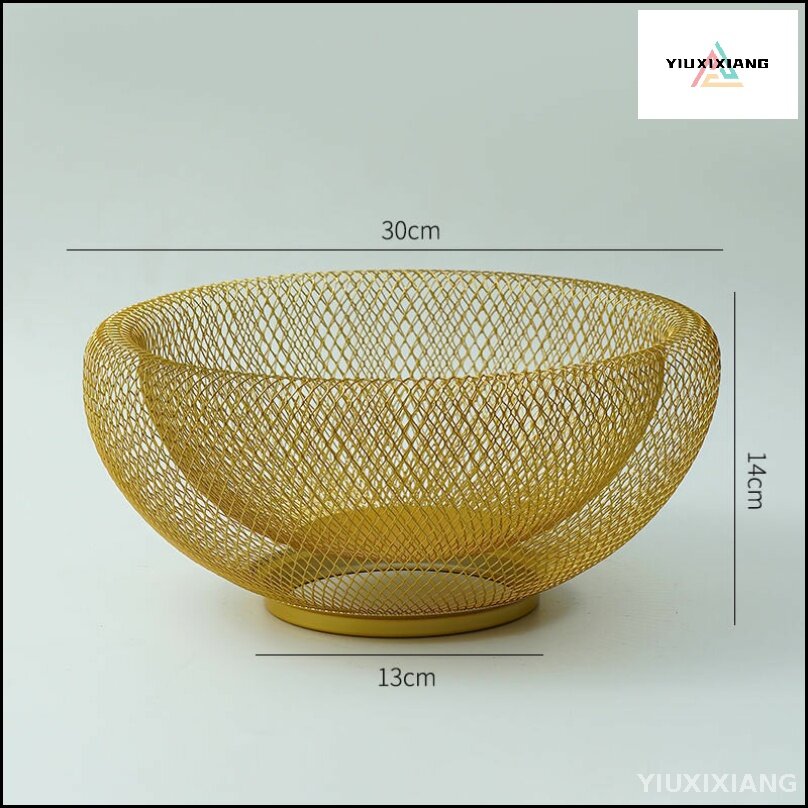 Эксклюзивная золотистая сетчатая корзина Twist twin 30 см из металла от Kuchenland