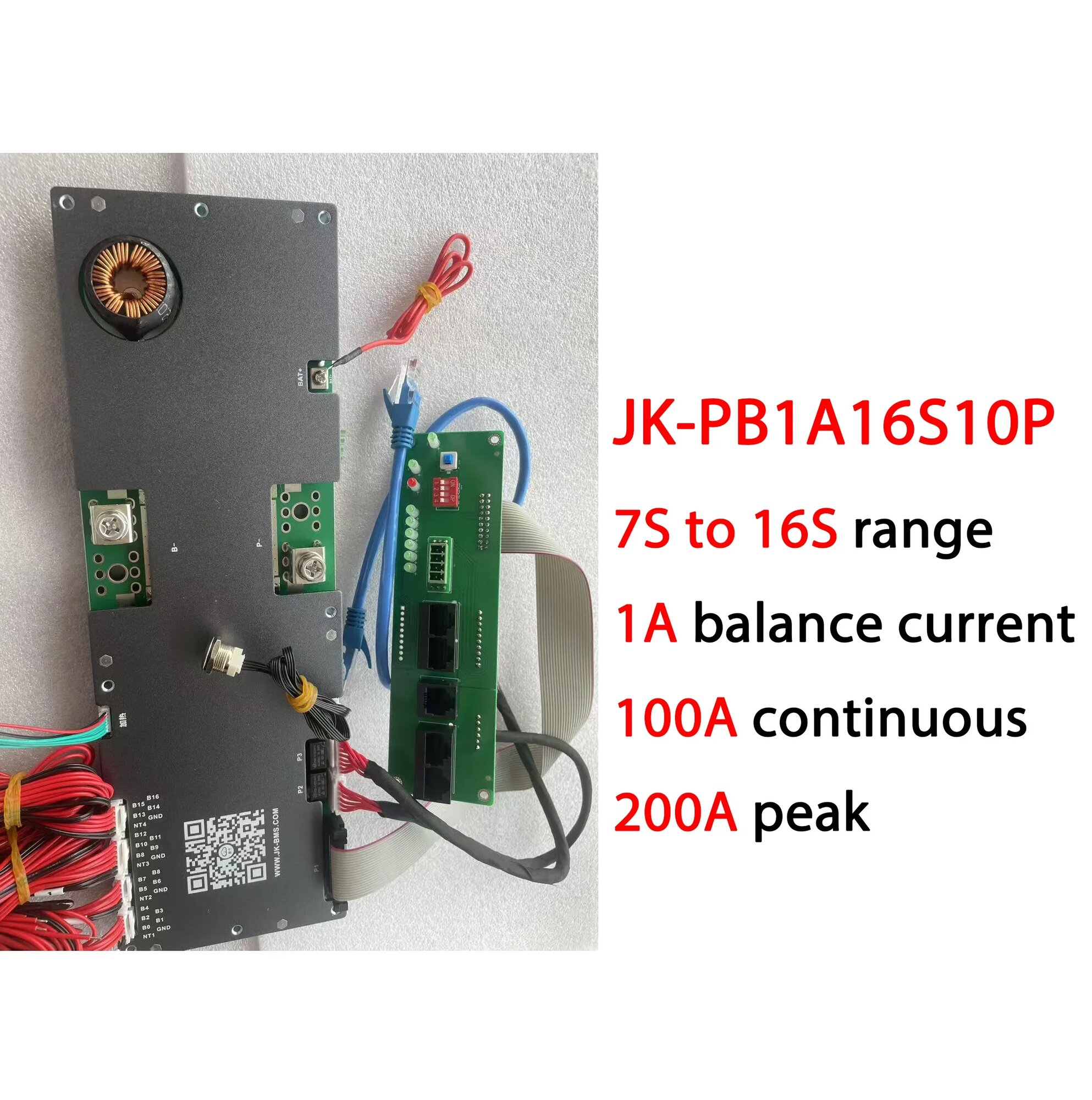 JK-PB1A16S10P BMS 7S-16S 100A/200A Балансировка 1A