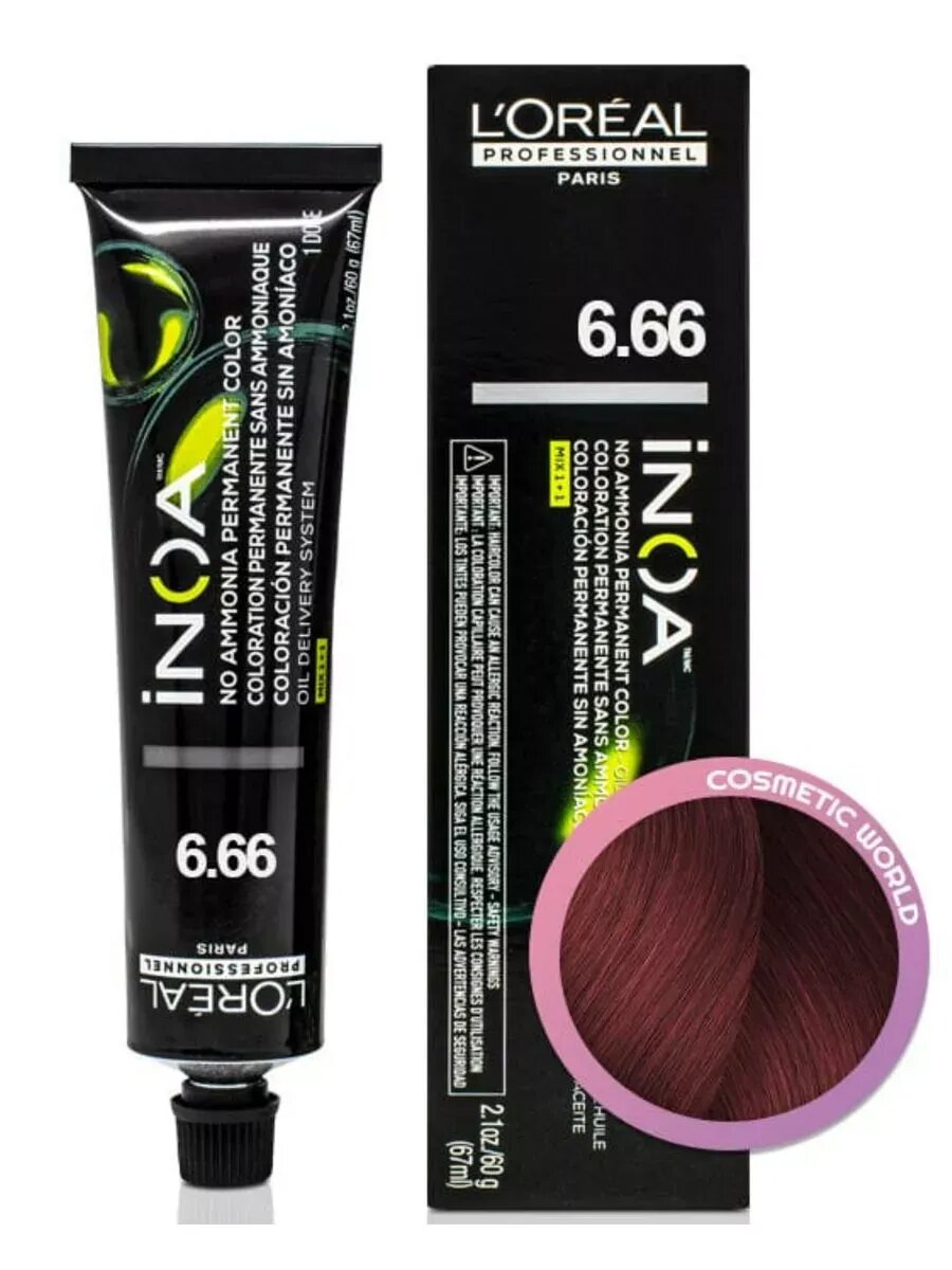 Loreal INOA 6.66 - Краска Иноа 60 мл — фото 1