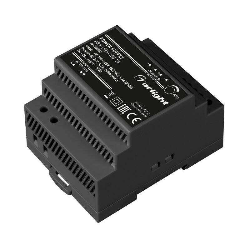 Блок питания ARV-DRS-100-24 24В 4.2А 100Вт IP20 DIN-рейка Arlight 059902