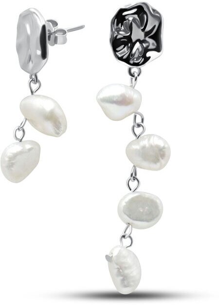 Серьги, серебро, 925 проба, жемчуг культивированный