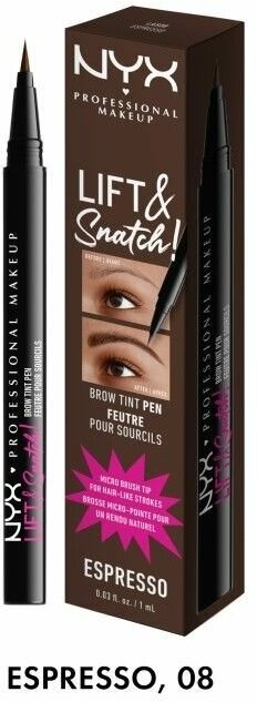 NYX Professional Makeup, Лайнер-тинт для бровей "LIFT N SNATCH BROW TINT PEN" 08, ESPRESSO