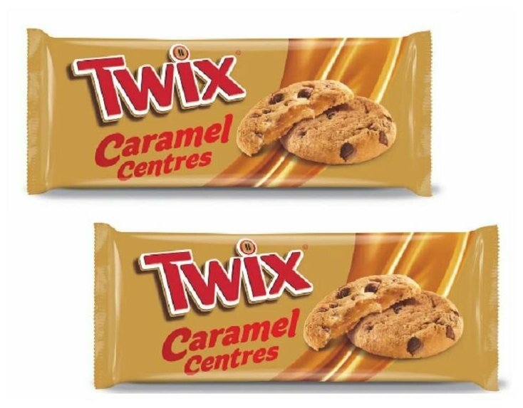 Печенье песочное Twix с кусочками молочного шоколада и карамельной начинкой,( 2 уп по 144 гр)