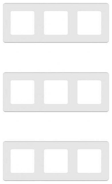 Рамка трехместная Legrand Inspiria универсальная белый (комплект из 3 шт)
