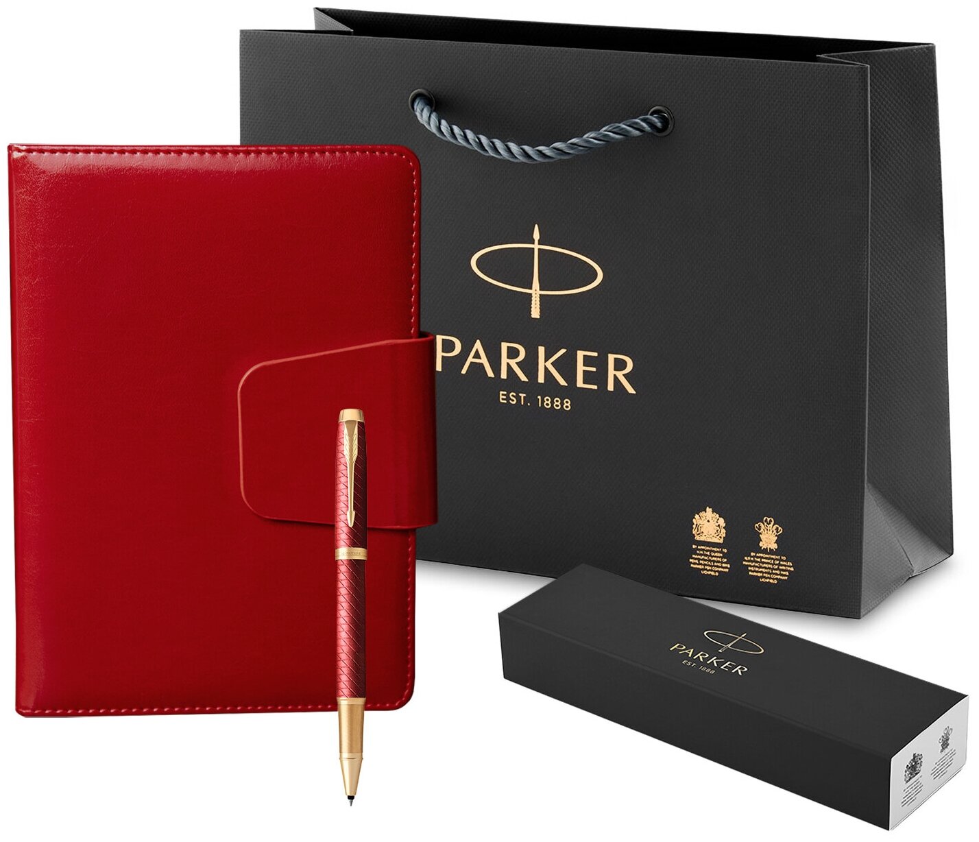 Подарочный набор: ручка Parker IM Premium Red GT и ежедневник. Бизнес подарок.