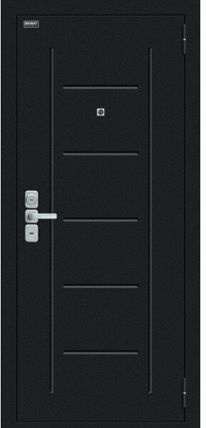 Входные дверь bravo l Райт Букле черное/Wenge Veralinga BRAVO