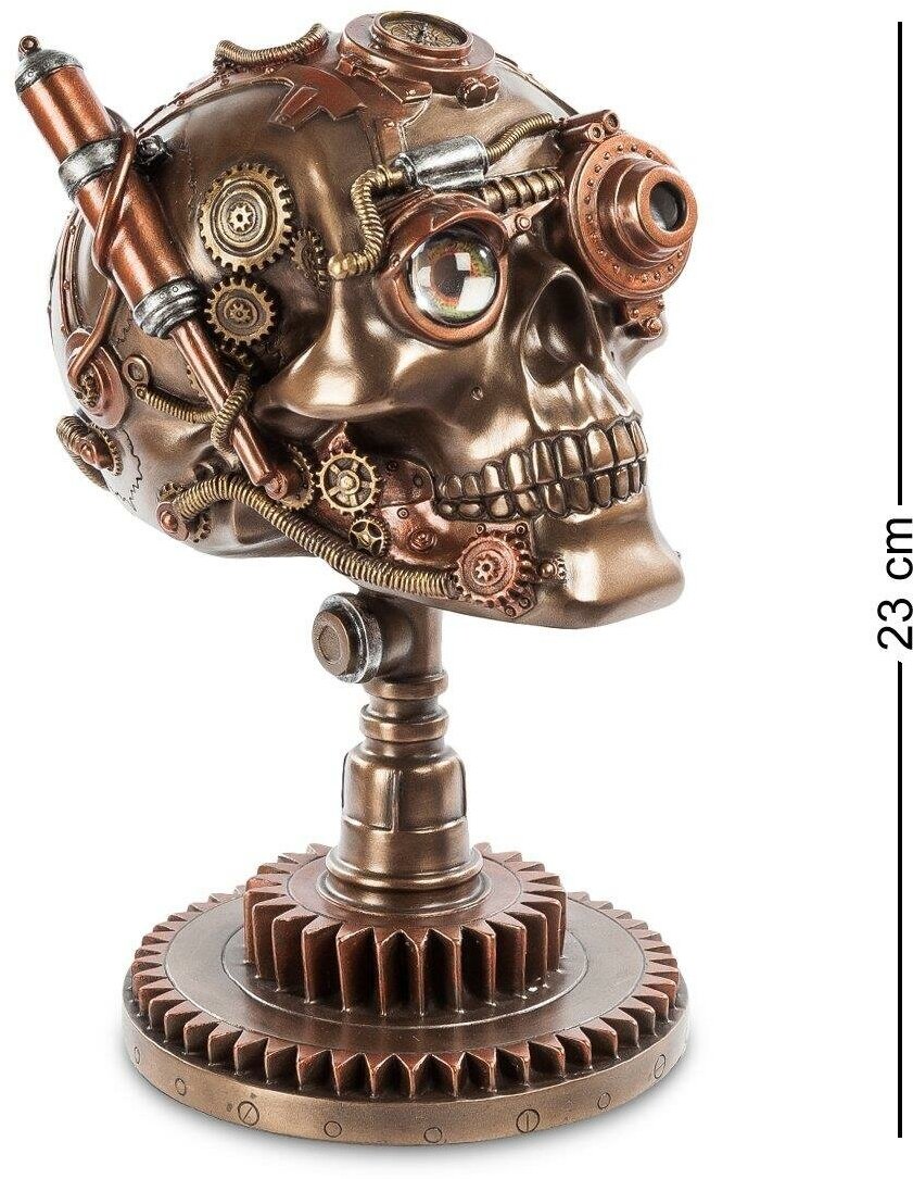 Фигура настольная в стиле Стимпанк Череп A2049432 Veronese, Полистоун