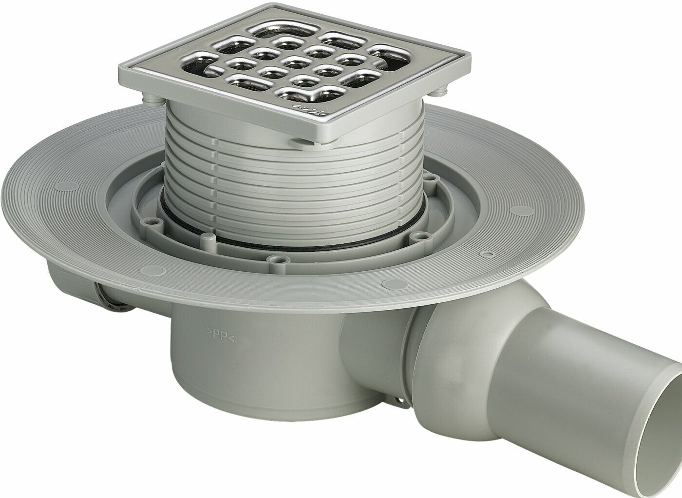 Трап напольный для ванной комнаты Viega Advantix, модель 4935.1, нерж, реш, гор. выпуск 50мм.