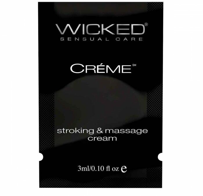 Крем для массажа и мастурбации Wicked Stroking and Massage Creme - 3 мл.