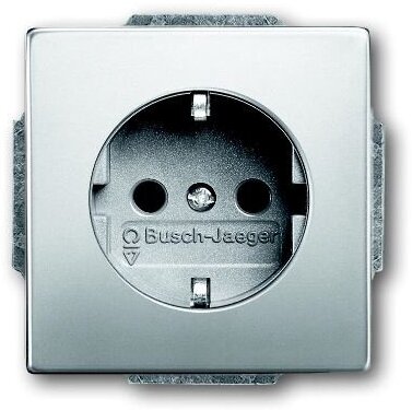 ABB BJE Сталь Розетка с/з с защитными шторками