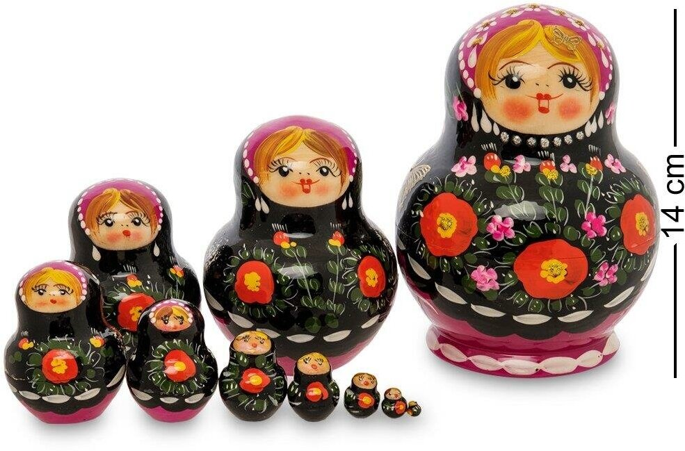 Матрешка 10м "Сирафима" A2137088 Народные промыслы, Дерево липа, краски, лак