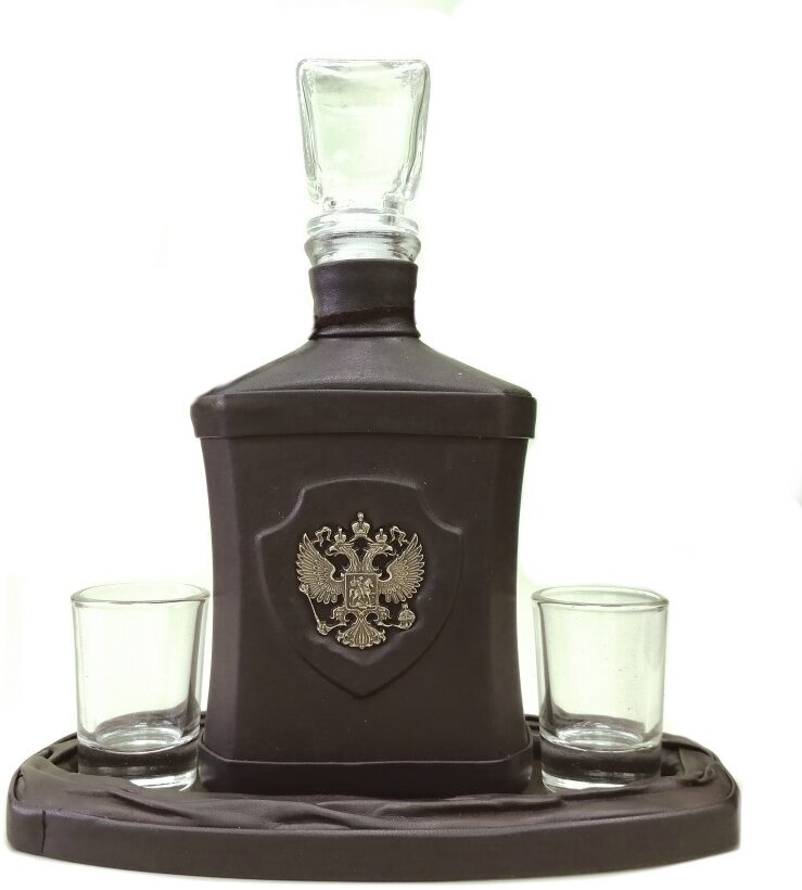 Макей Графин декоративный «Литой герб РФ». Цвет коричневый