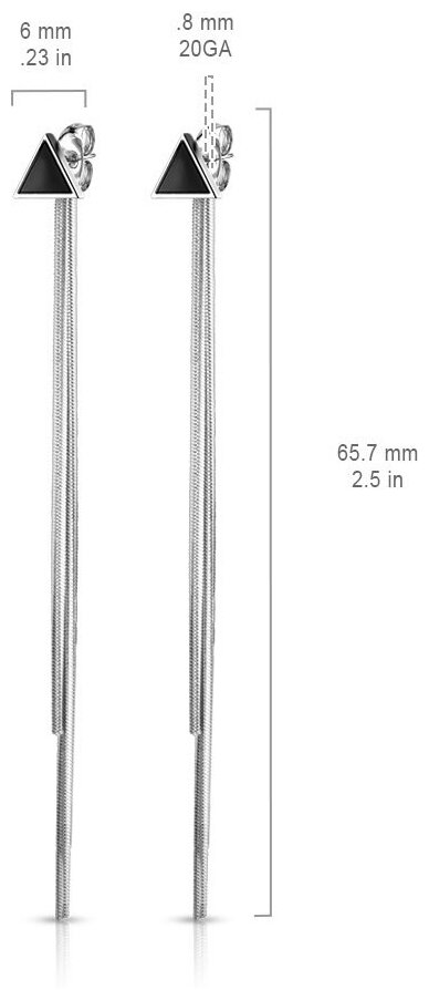 Серьги Spikes, черный — фото 1