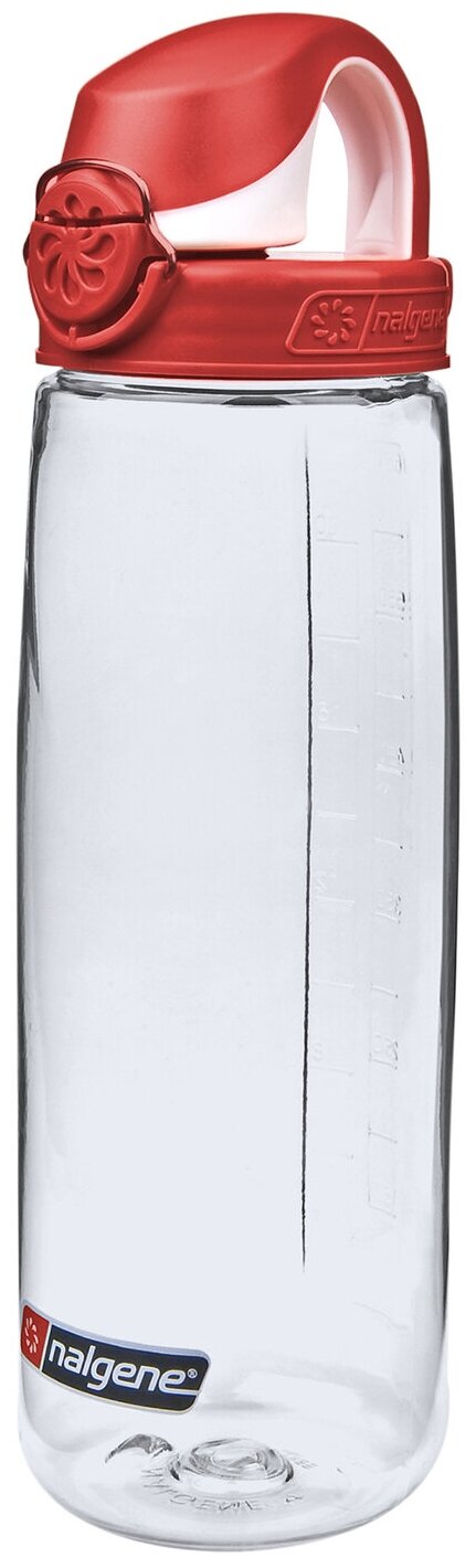Спортивная бутылка Nalgene OTF 24oz 0,65 л (прозрачный-красный)