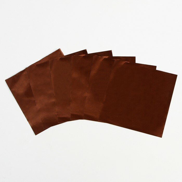 Фольга для конфет 10×10 см 100 шт, бронзовый