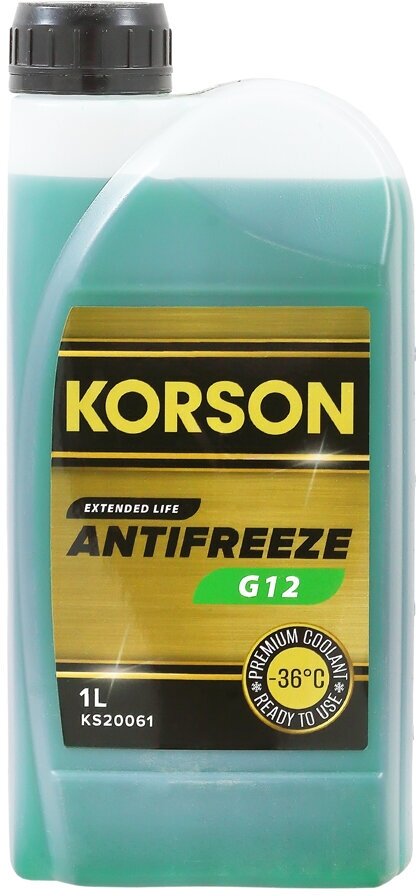 Антифриз готовый раствор 1 л OAT G12 зеленый